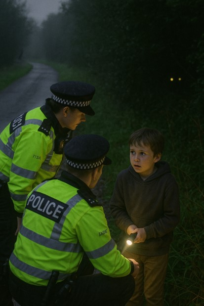 Amikor a kisfiú végül beült a rendőrautóba, az ajtó olyan furcsán ...